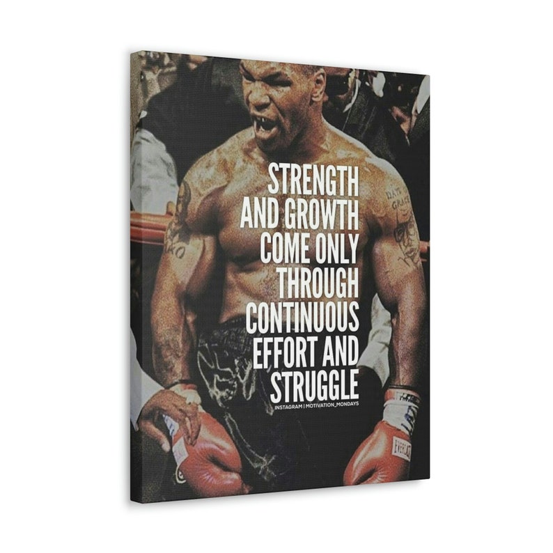 Mike Tyson Classic Canvas, Poster, Painting, Wall Art. Motivation ...