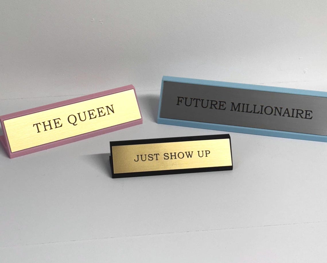 Create Your Own Custom Desk Sign, Fun Gift, Office Secret Santa, Desk ...
