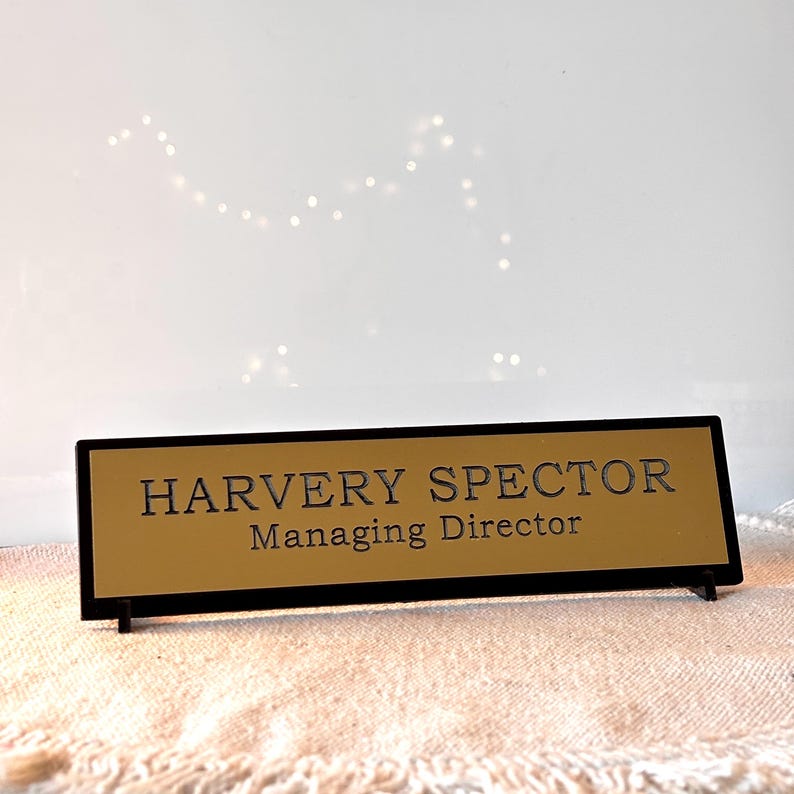 Executive Personalised Desk Name Plate, Professional Office Desk Sign ...