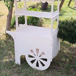 Wooden Cart for Displaying Sweets, Cakes, Event Favors, Decorations for ...