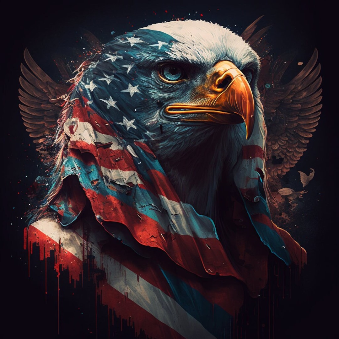American Pride Eagle Art - Etsy