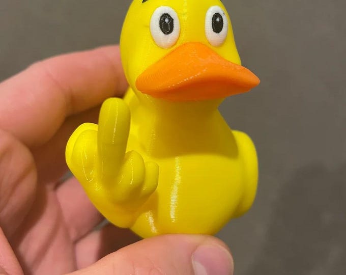 Rubber Duck Middle Finger STL 3D Printing Files, Dashboard Duck, SUV ...