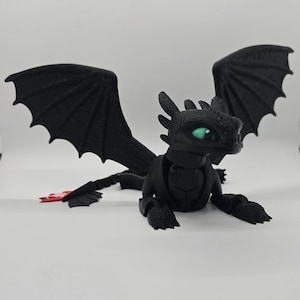 Flexi Toothless Dragons, 3D Printed, Desk Toy, Articulated Flex - Etsy