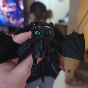 Flexi Toothless Dragons, 3d Printed, Desk Toy, Articulated Flex - Etsy
