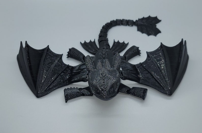 Flexi Toothless Dragons, 3D Printed, Desk Toy, Articulated Flex - Etsy