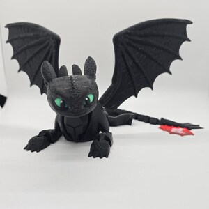 Flexi Toothless Dragons, 3d Printed, Desk Toy, Articulated Flex - Etsy