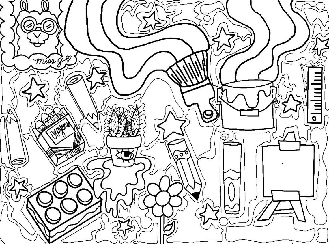 Original Coloring Pages - Etsy