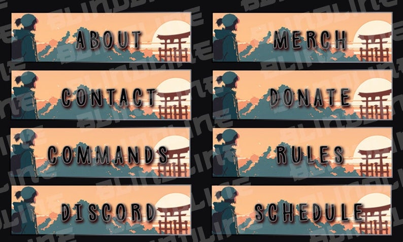 Lofi Girl Sunset Desk Twitch Panels X18 Streamer Panels - Etsy