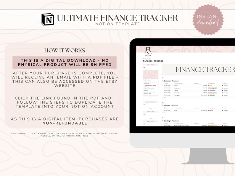 Notion Ultimate Finance Tracker Template | Finance Dashboard | Expenses ...