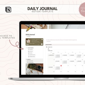 Notion Daily Journal Template // Notion Dashboard | Notion Templates ...