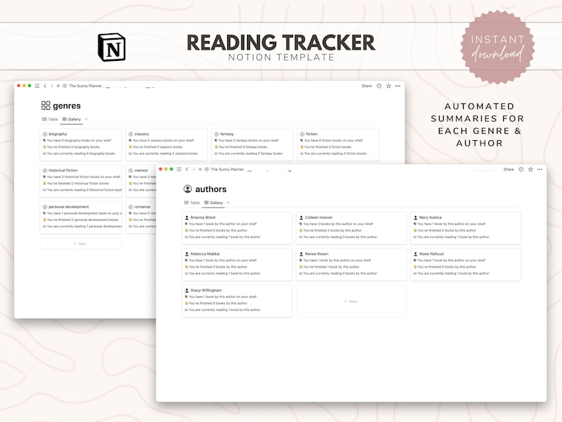 Notion Reading Tracker Template // Notion Book Tracker || Notion ...