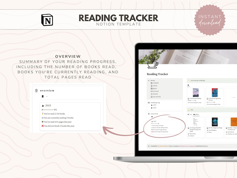 Notion Reading Tracker Template // Notion Book Tracker || Notion ...
