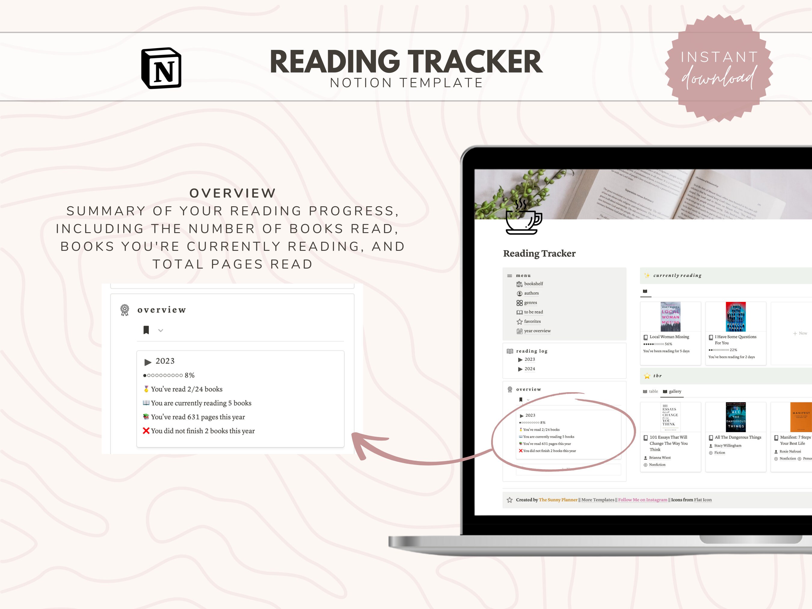 Notion Reading Tracker Template // Notion Book Tracker || Notion ...