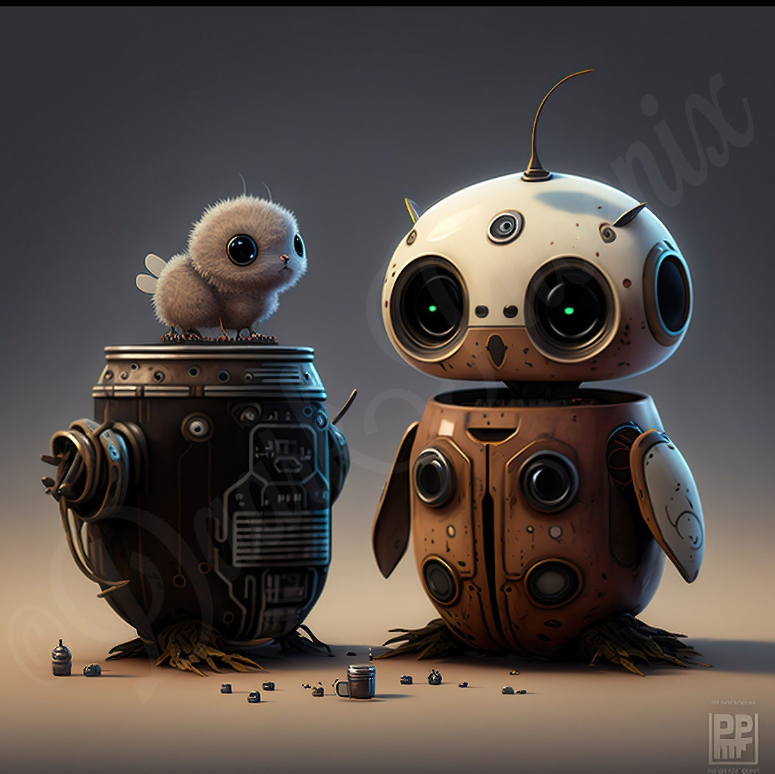 Cute Baby Robots #1 - Etsy