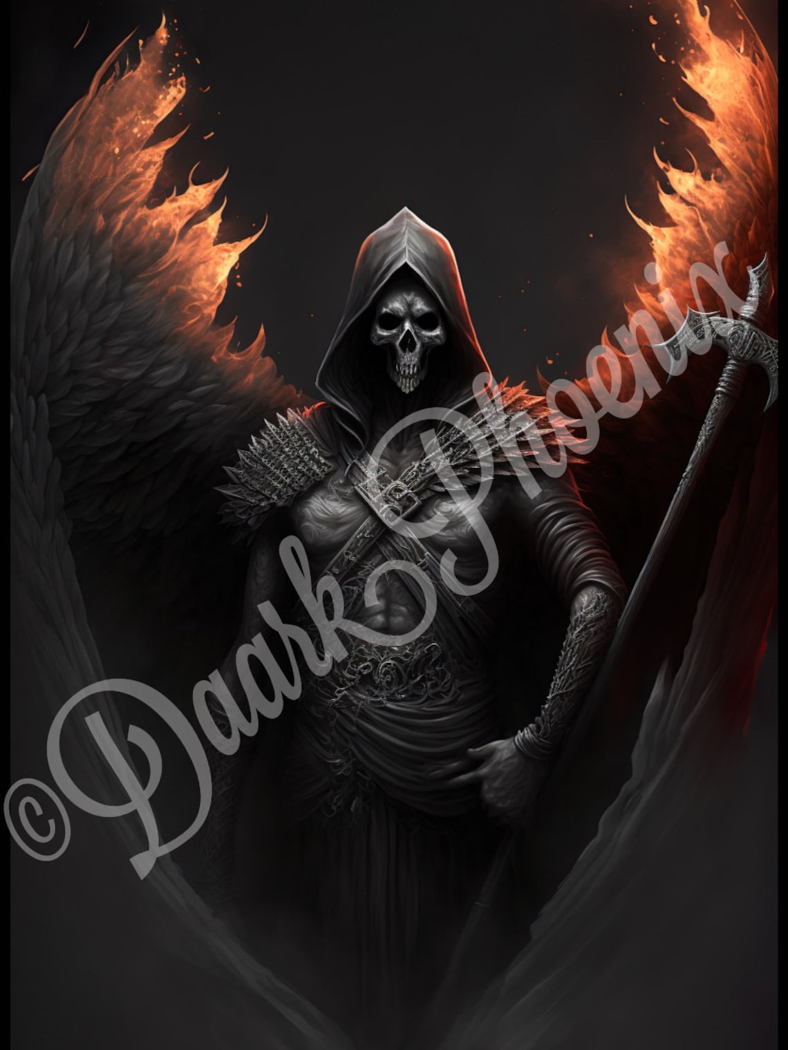 Winged Fire Reaper #1 - Etsy