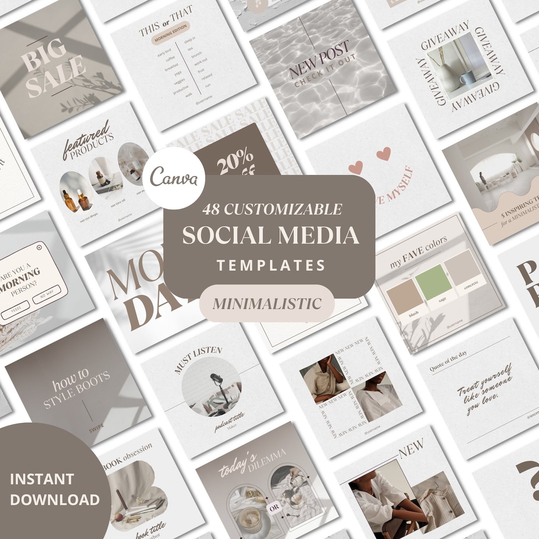Instagram SOCIAL MEDIA Templates Canva - for Social Media Managers - Ig ...