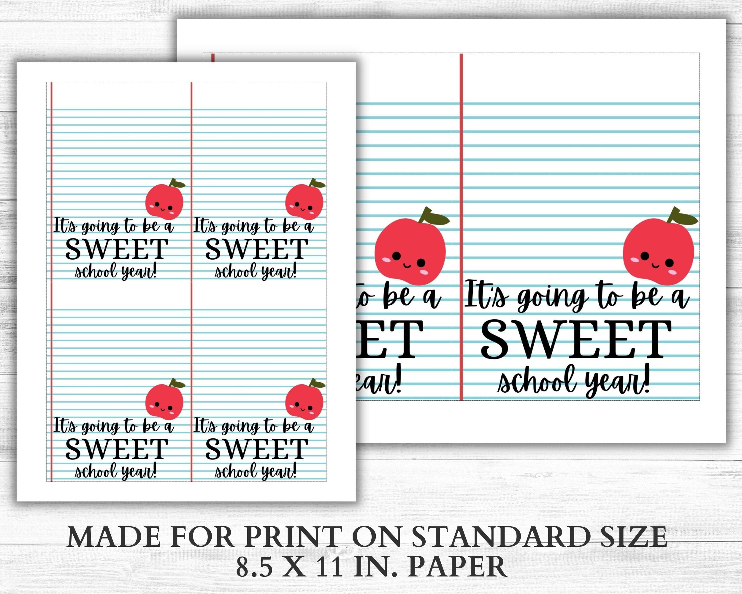 Back to School Cookie Card PDF Instant Download - Etsy
