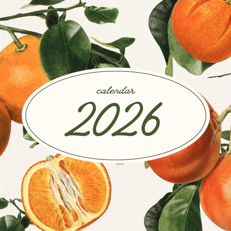 Fruit 2026 Calendar - Etsy UK