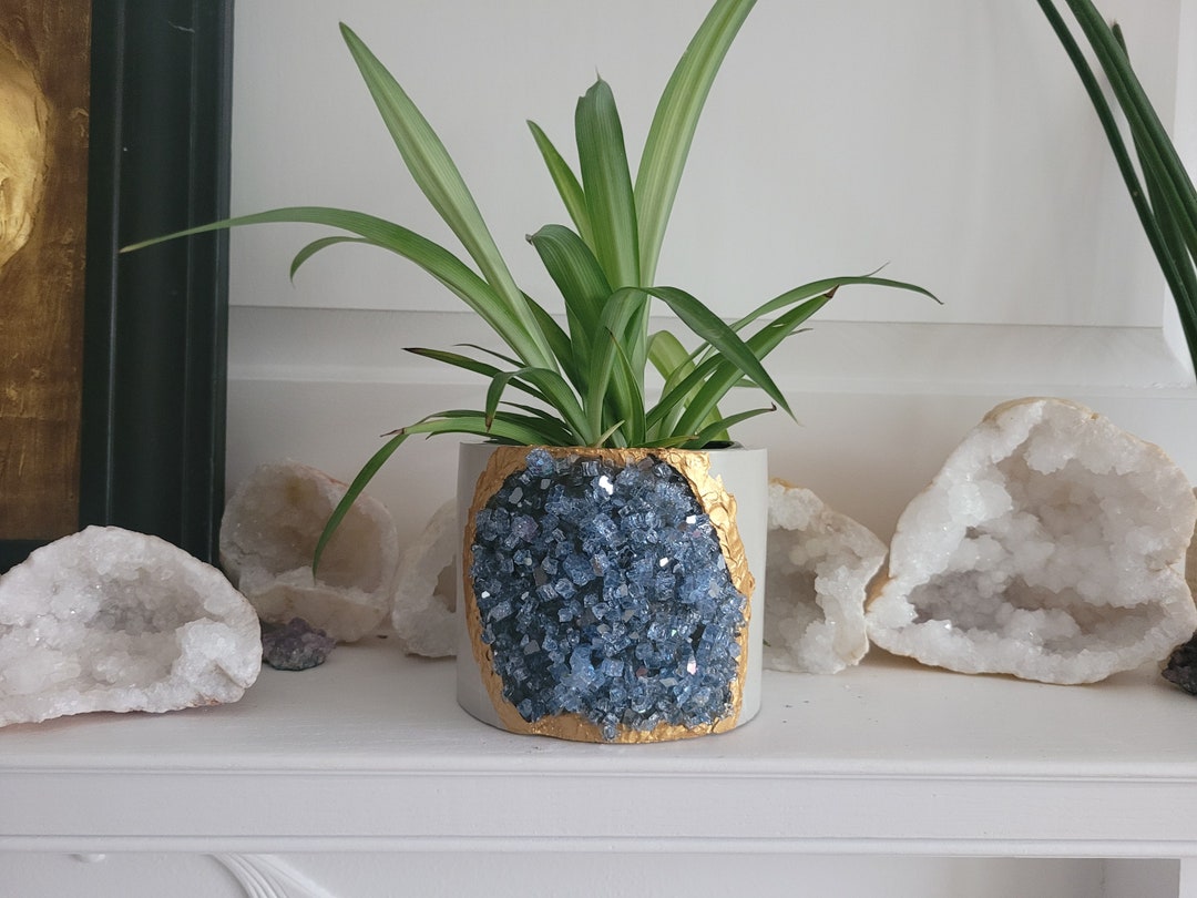 Geode Inspired Planter Candle Holder Succulent Pot - Etsy