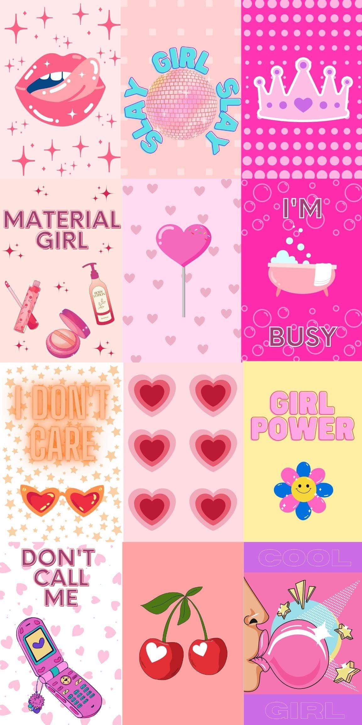 12 Piece Girly Pop Aesthetic Collage - Etsy