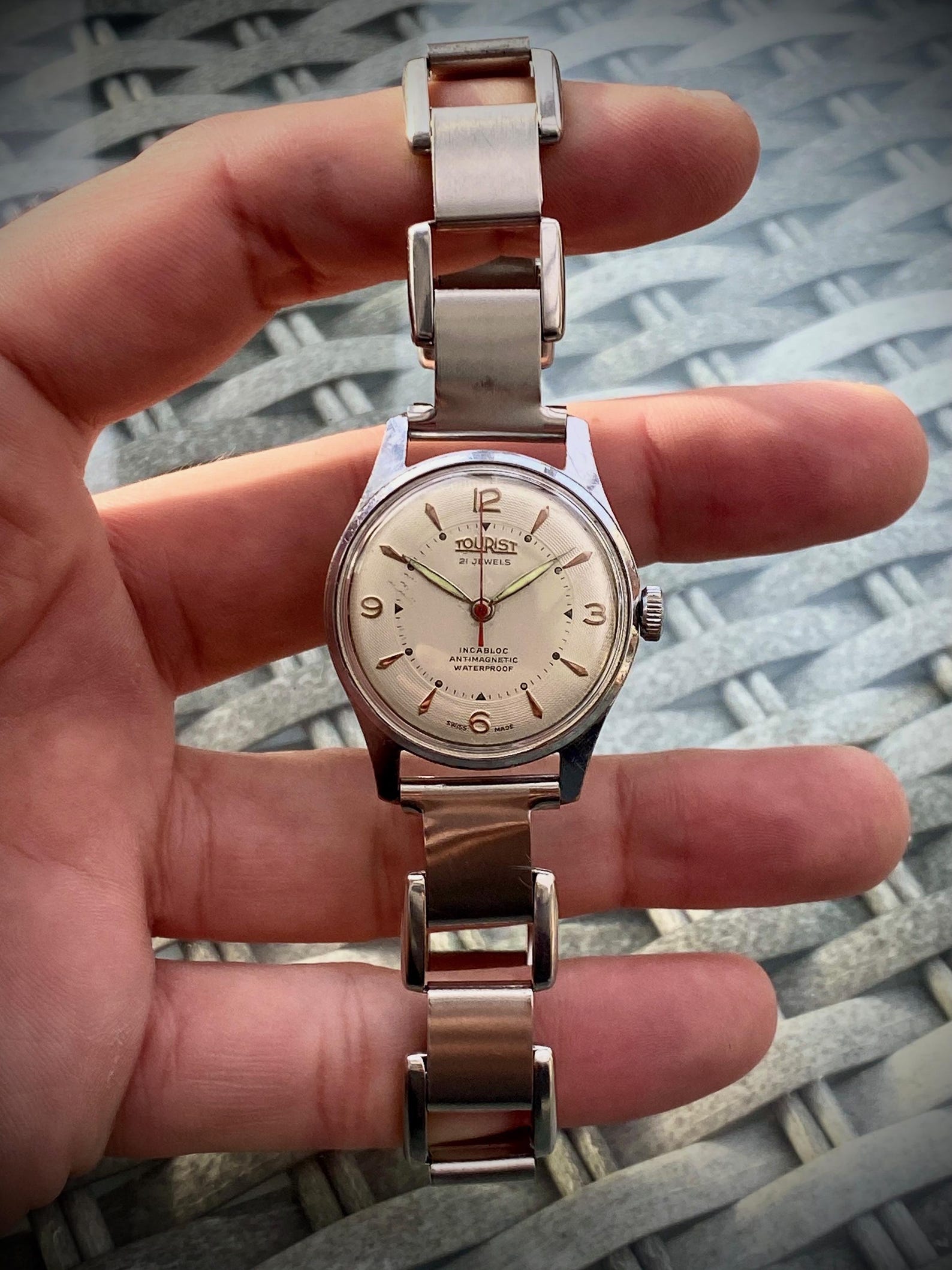 Vintage Watch, TOURIST, Swiss Made 21 Jewel Movement, Early 1960s ...