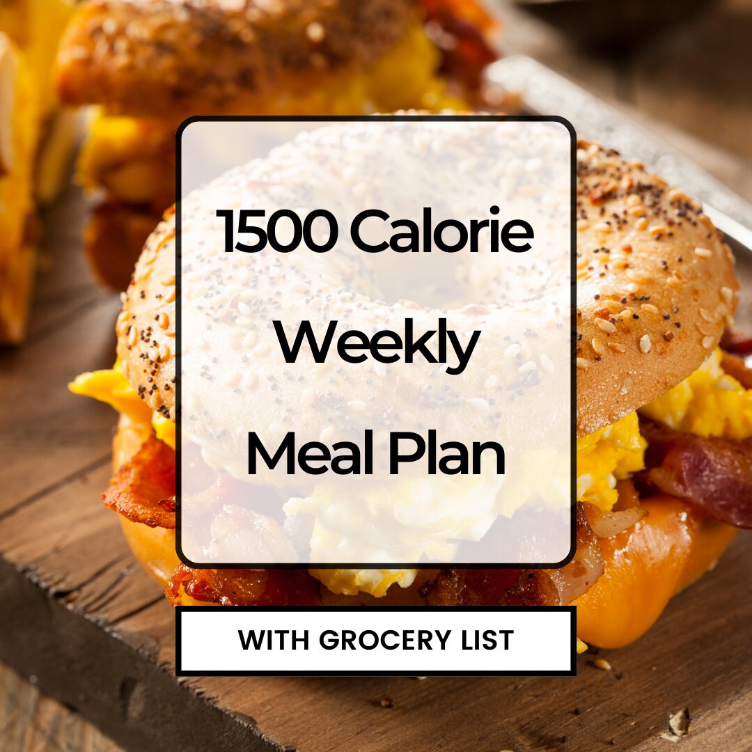 7-day Clean Eating Meal Plan: 1500 Calorie Recipes & Grocery List - Etsy