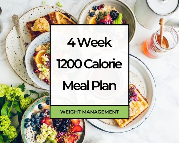 1200 Calorie Meal Plan: 4-week Weight Loss Recipes (printable) - Etsy