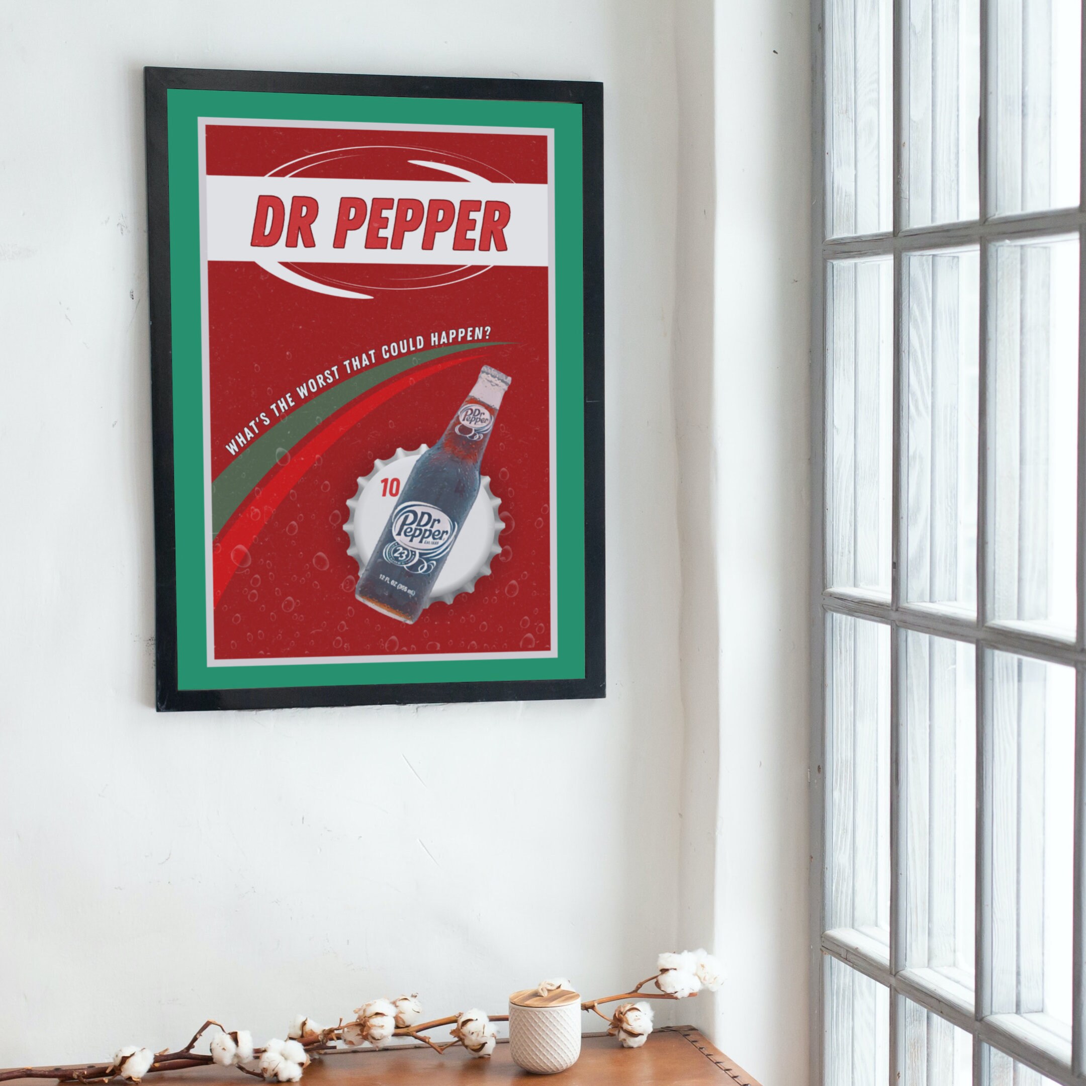 Dr Pepper Print Retro Dr Pepper Wall Art Stylish Home Decor Doctor ...