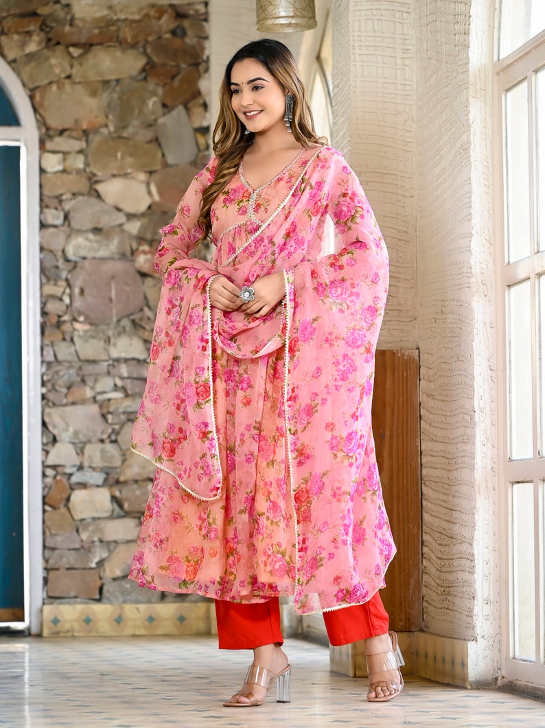Elegant Aliya Cut Kurta Set: Chic Ethnic Wear for Women Handcrafted Top ...