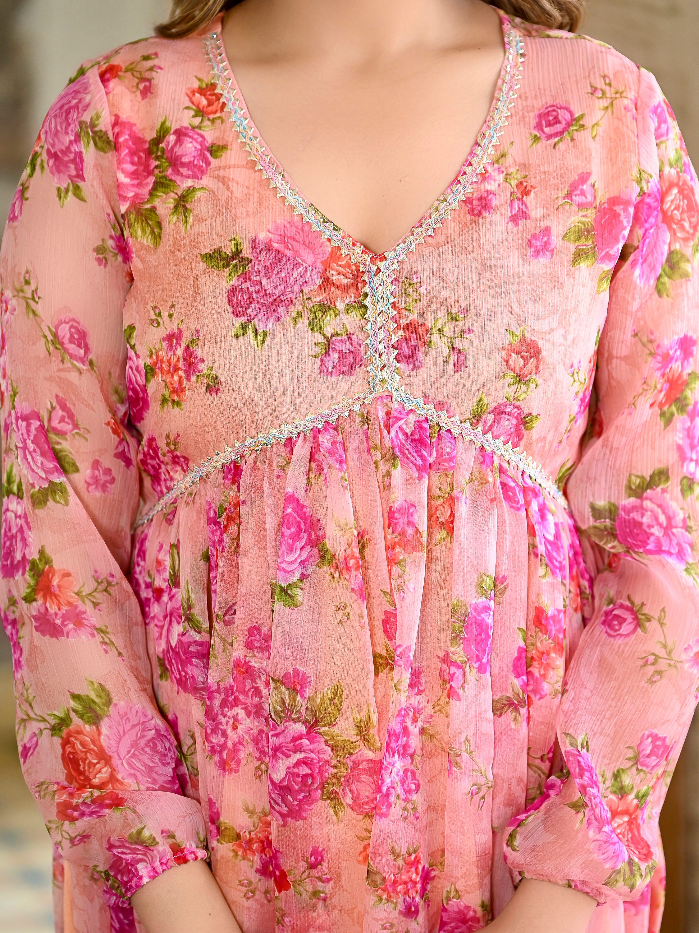 Elegant Aliya Cut Kurta Set: Chic Ethnic Wear for Women Handcrafted Top ...