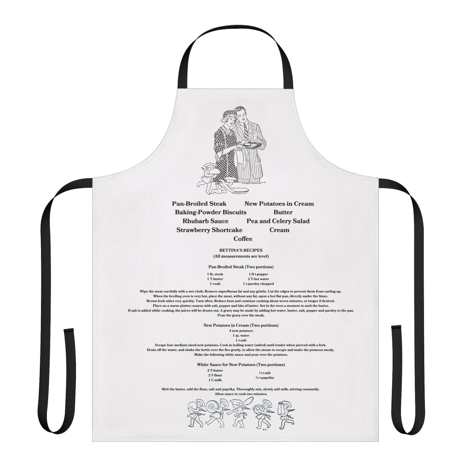 Vintage Recipe Apron, Vintage Cookbook Gift, Historical Kitchen Decor ...