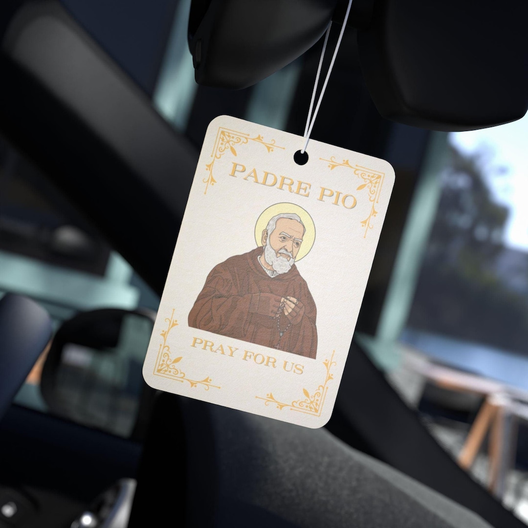 Padre Pio Car Freshener - "pray for Us" Inspirational Religious Gift ...