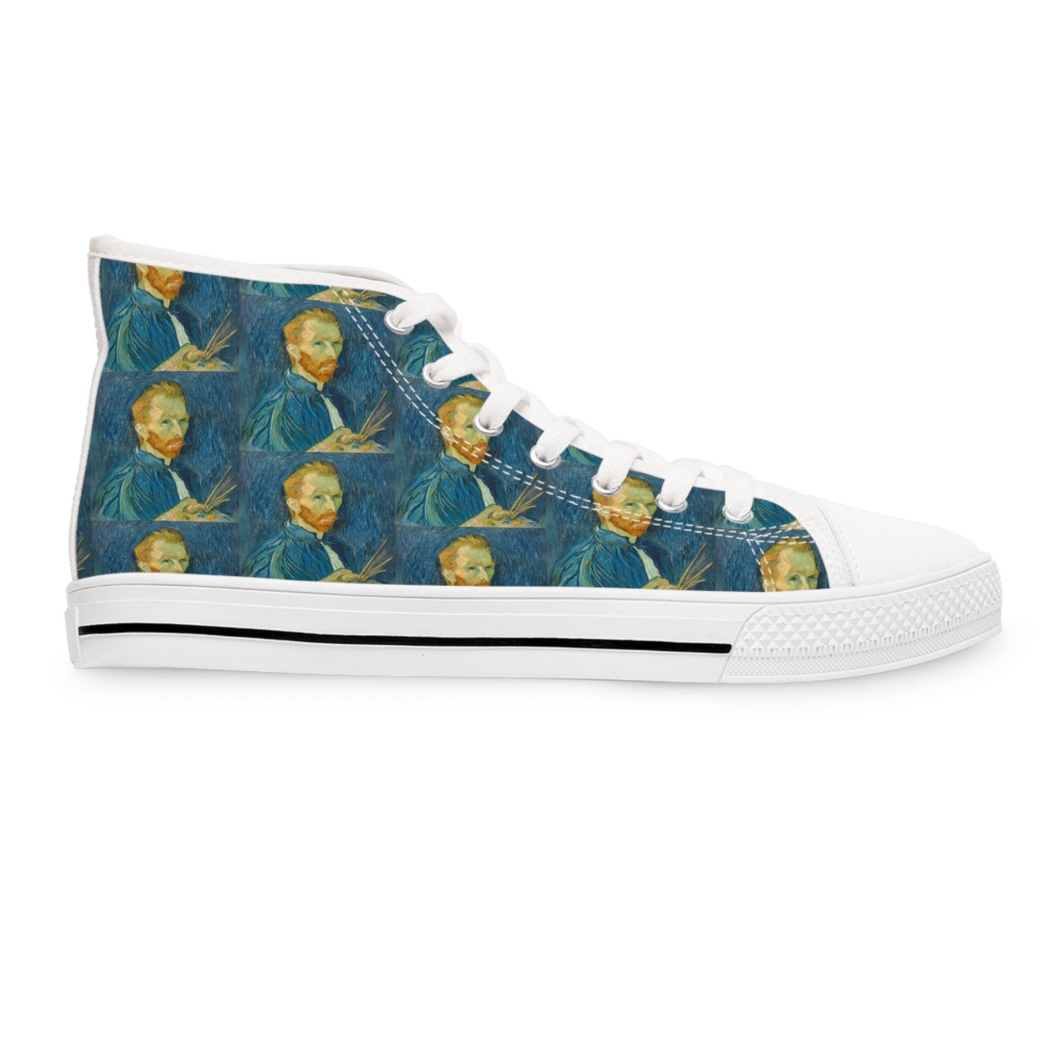 Vincent Van Gogh Women's High Top Sneakers, Art Lover Shoes, Artist ...