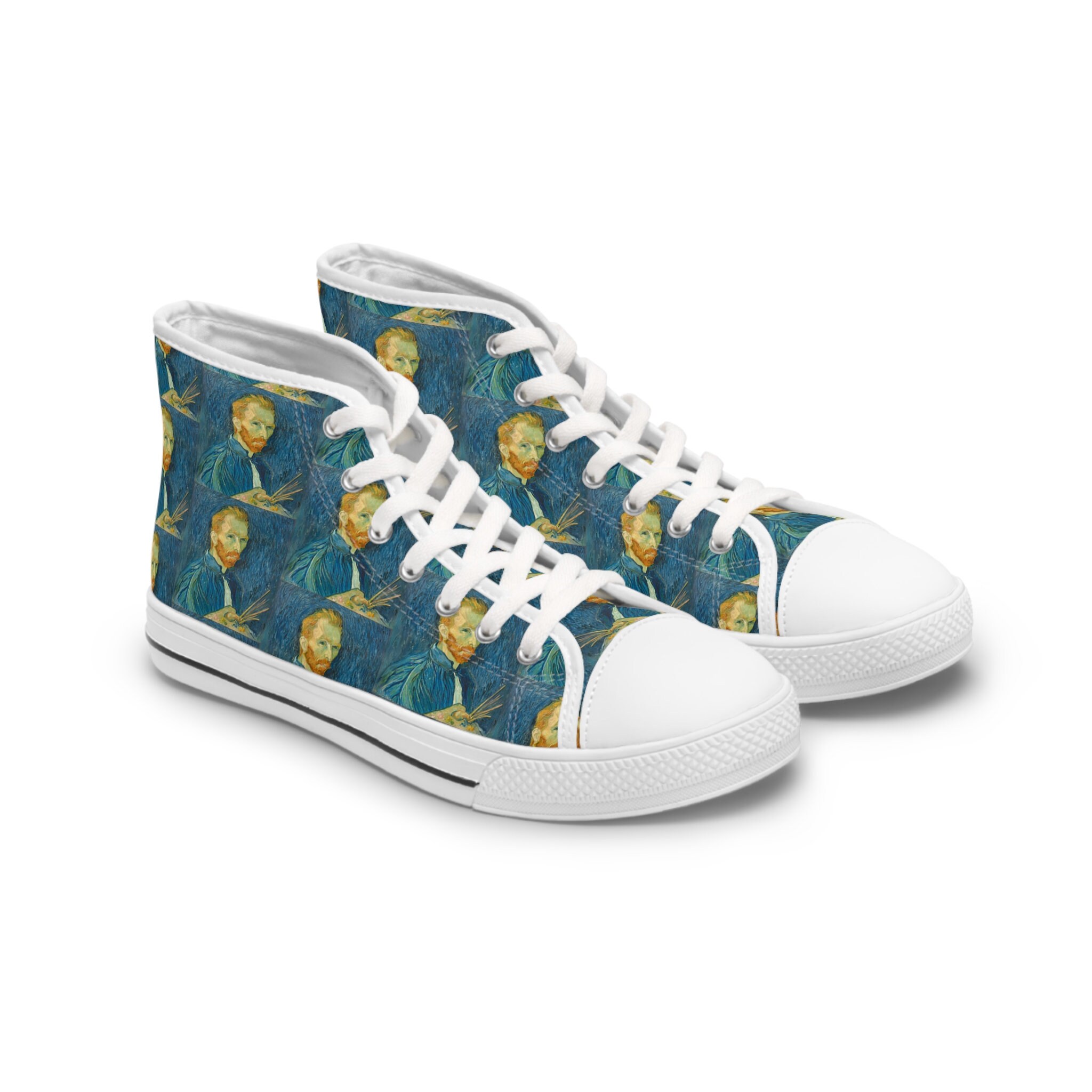 Vincent Van Gogh Women's High Top Sneakers, Art Lover Shoes, Artist ...
