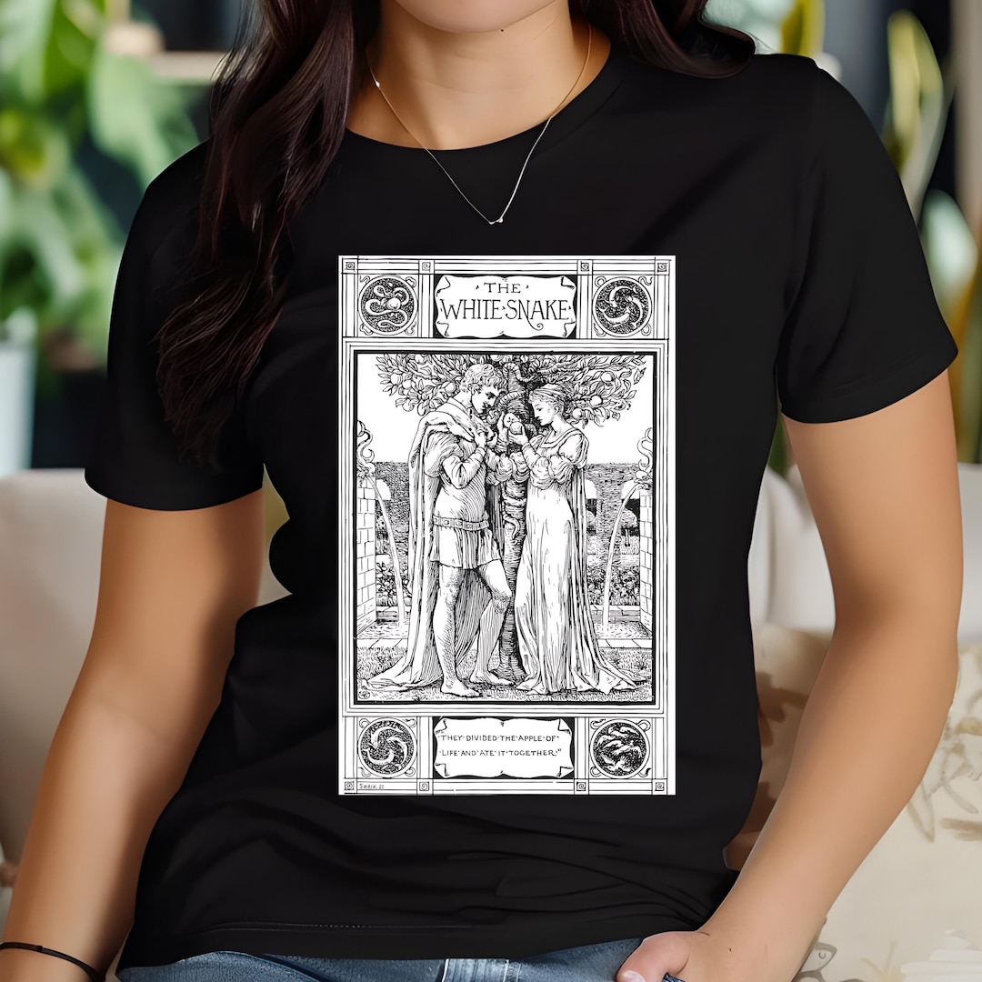 The White Snake T-shirt, Original Grimm's Fairy Tales Art, Fairy Tale ...