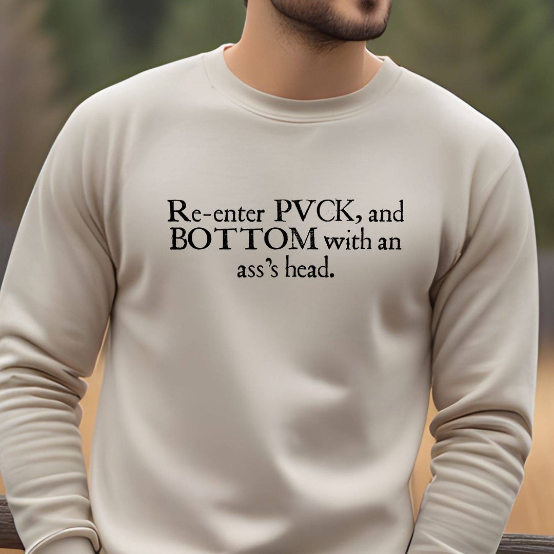 Shakespeare, Re-enter Puck and Bottom, Crewneck Sweatshirt, Midsummer ...