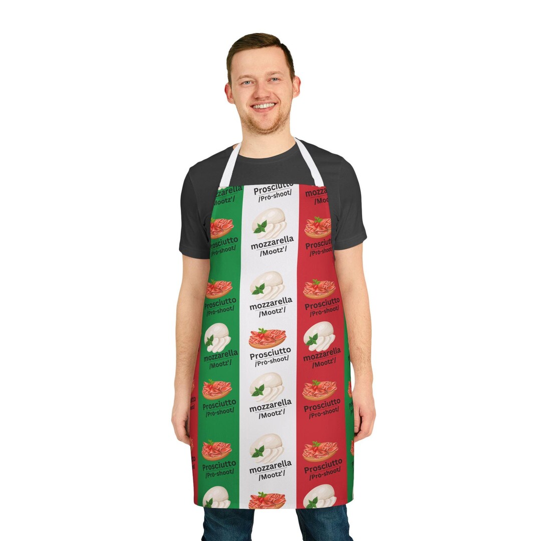 Pro-shoot & Mootz Apron, Italian Cooking Apron, Funny Gift for Chefs ...
