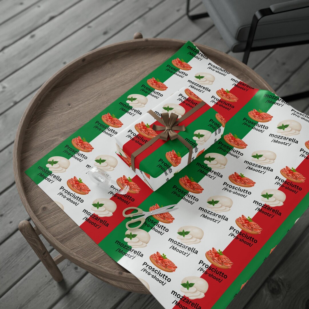Italian Food Funny Wrapping Paper, Italian-american Slang Pro-shoot and ...