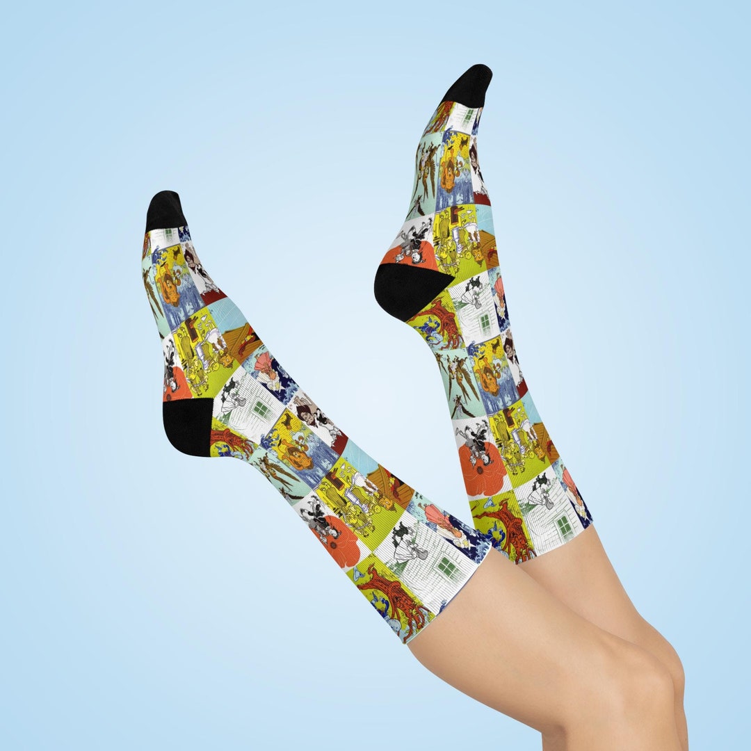 Wizard of Oz Crew Socks, Cushioned Socks Featuring Wicked Witch ...
