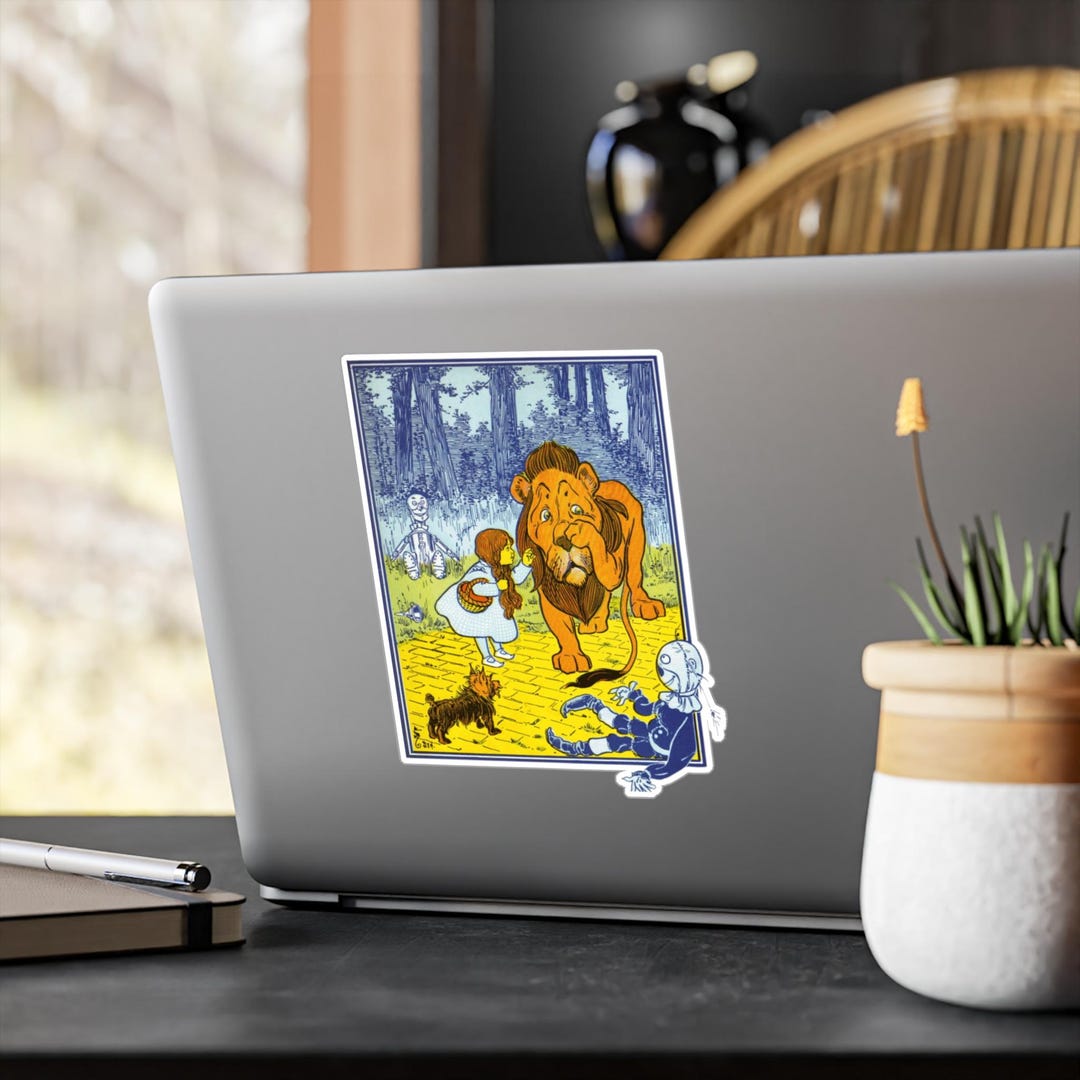 Wizard of Oz Sticker, Illustration, Dorothy Toto Scarecrow Tin Man ...
