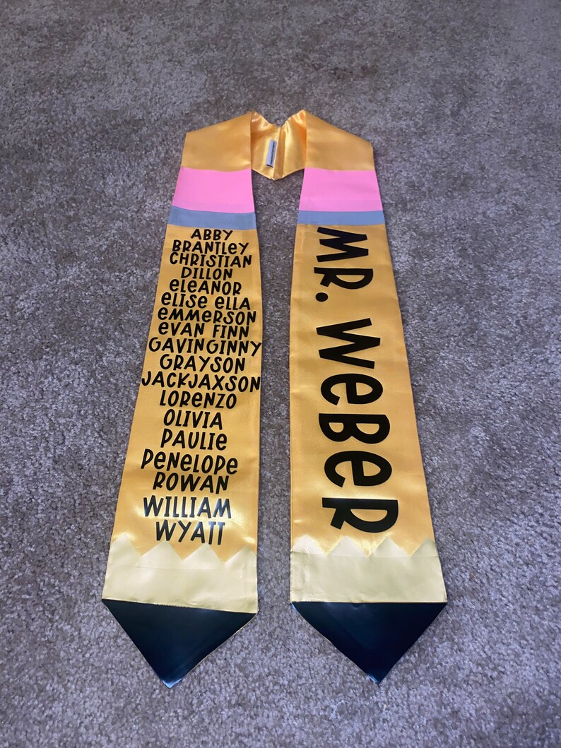Teacher Graduation Stole - Etsy