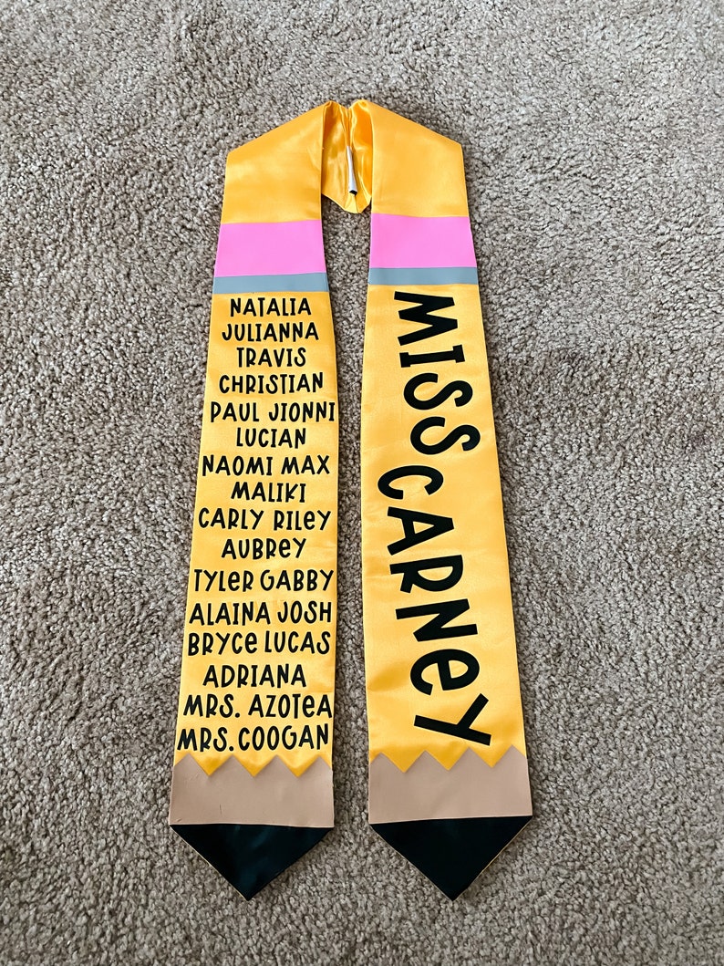 Teacher Graduation Stole - Etsy