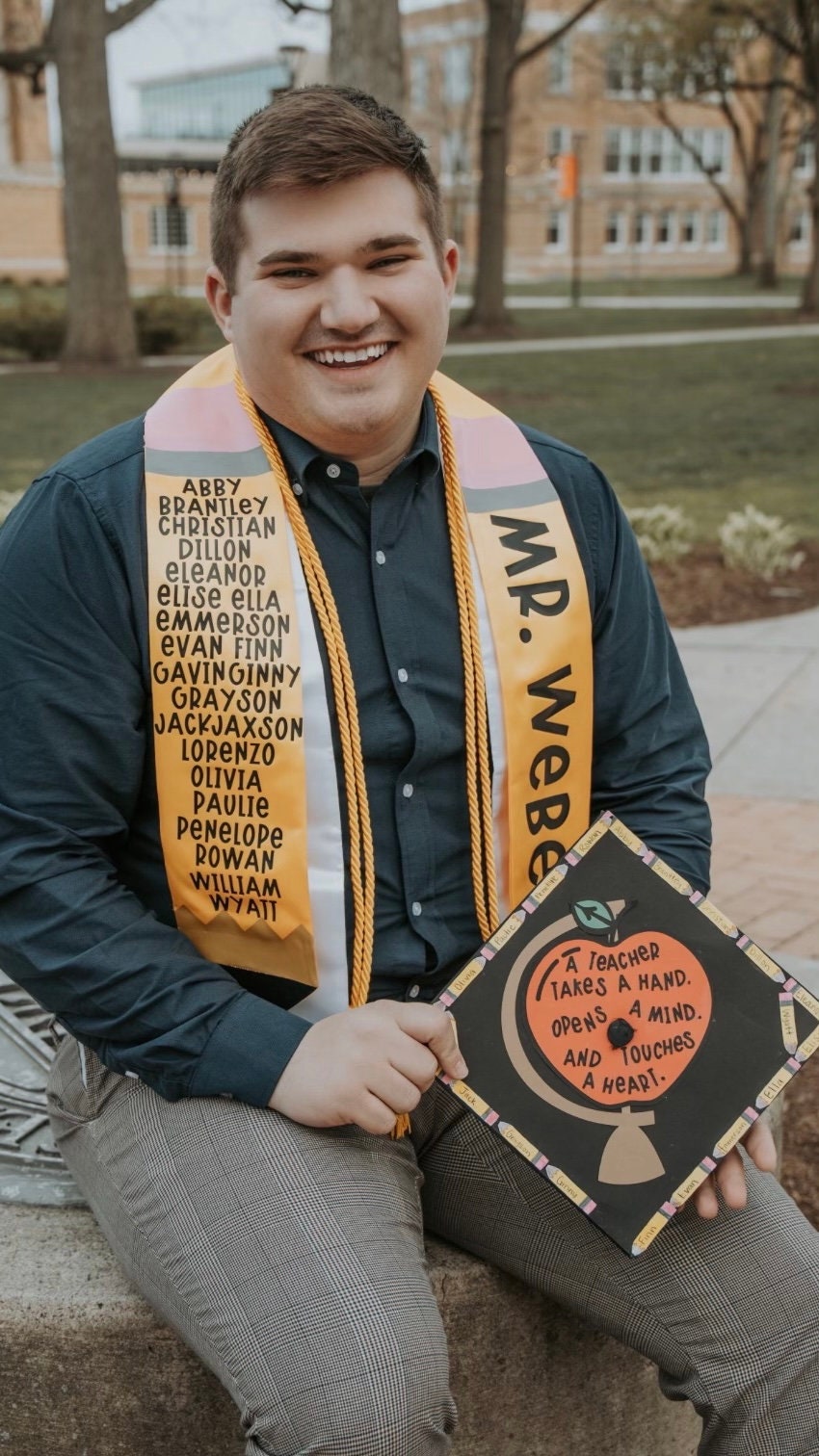 Teacher Graduation Stole - Etsy