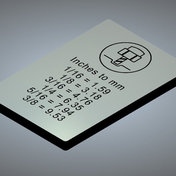 Cnc Conversion Chart - Etsy