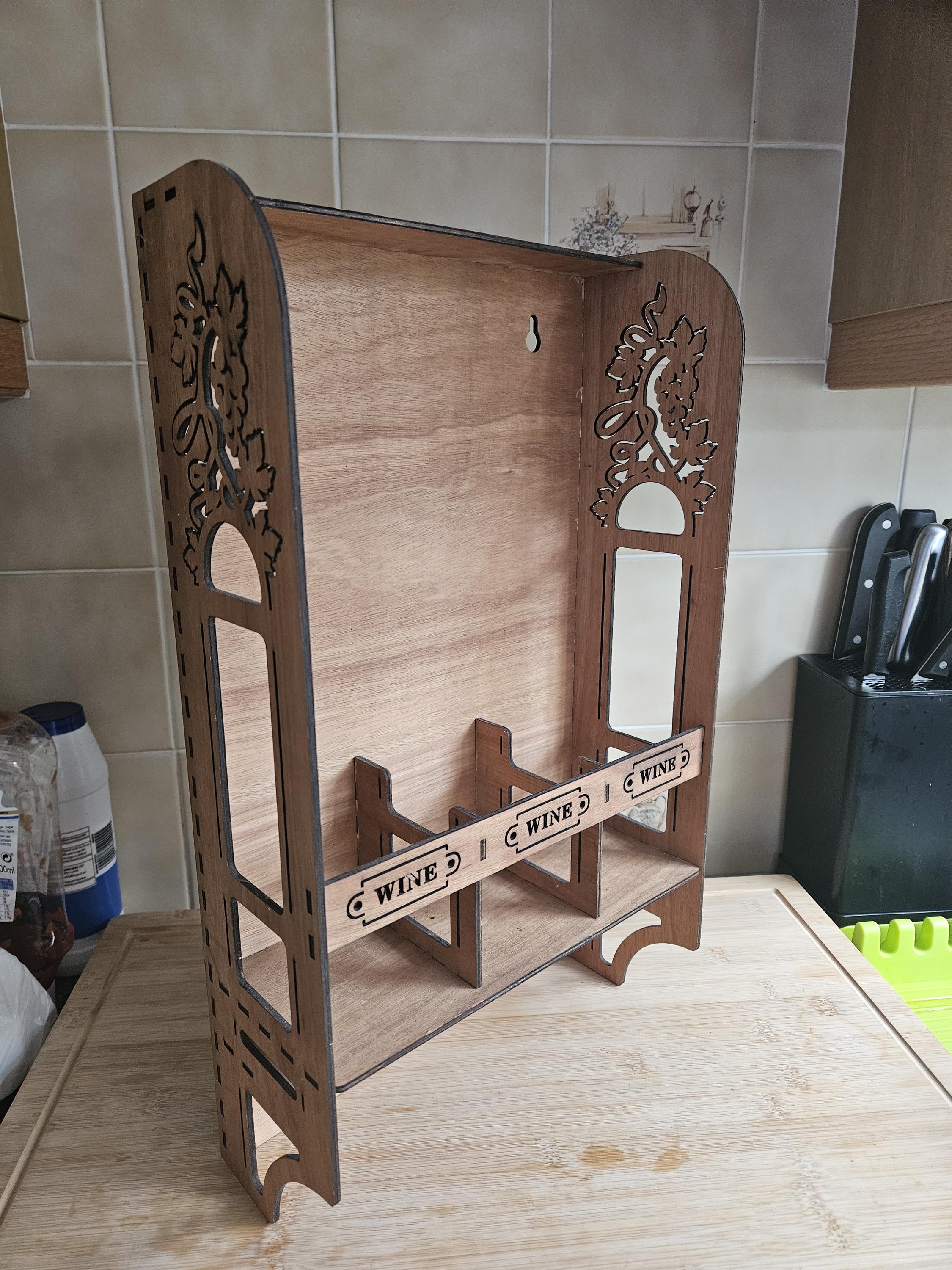 Laser Cut Wine Rack Wall Glass Storage - Etsy