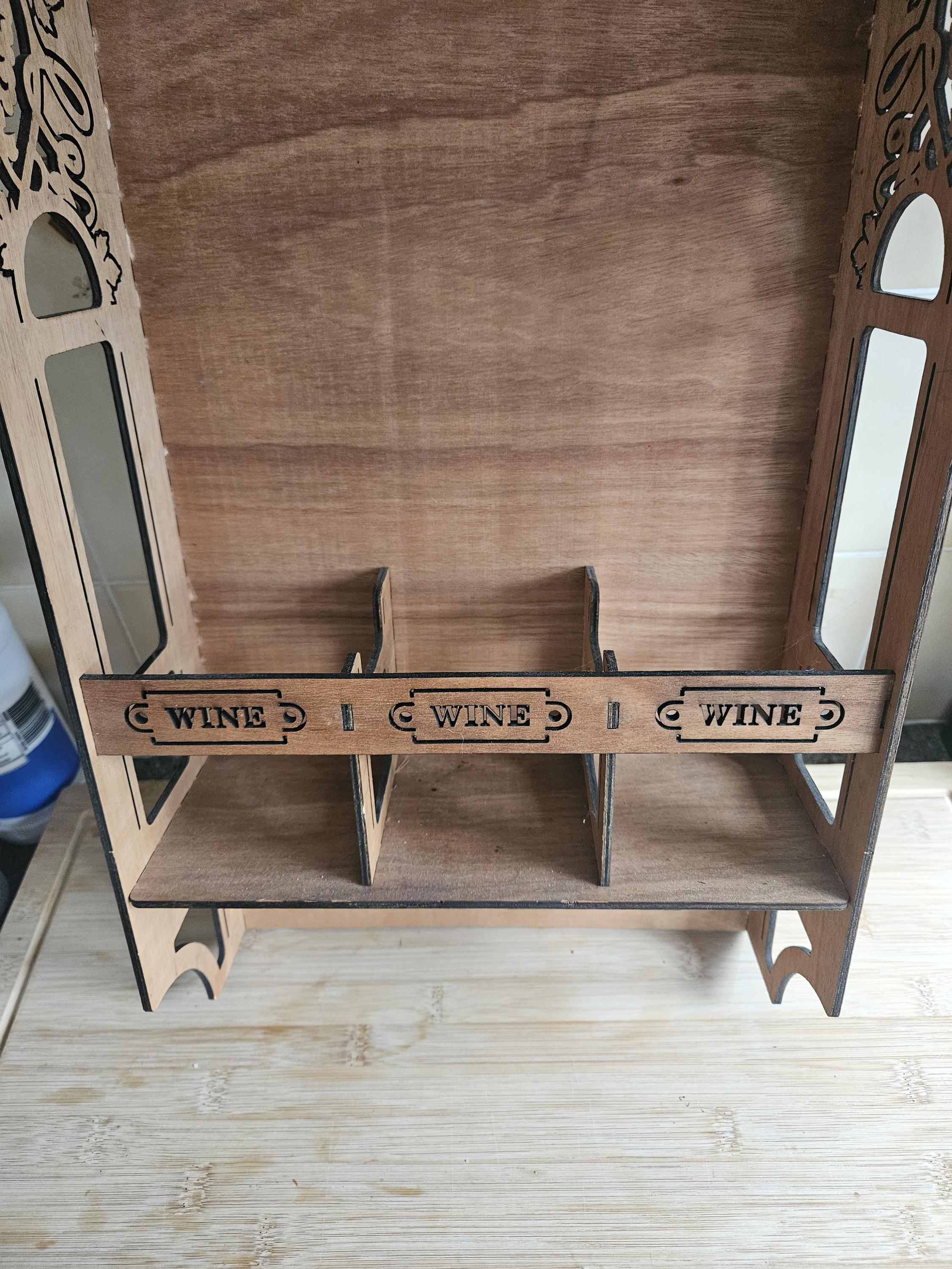 Laser Cut Wine Rack Wall Glass Storage - Etsy