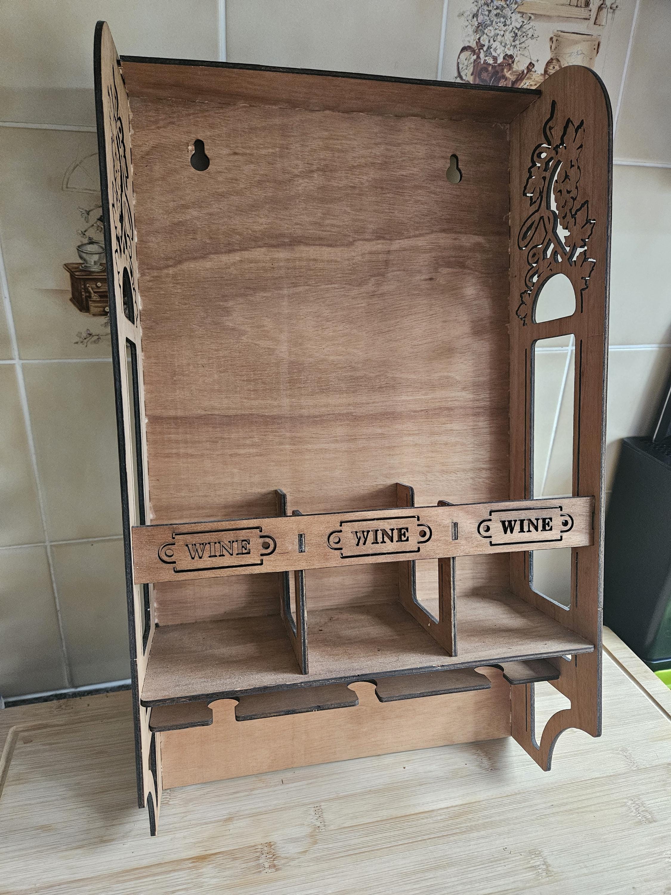 Laser Cut Wine Rack Wall Glass Storage - Etsy