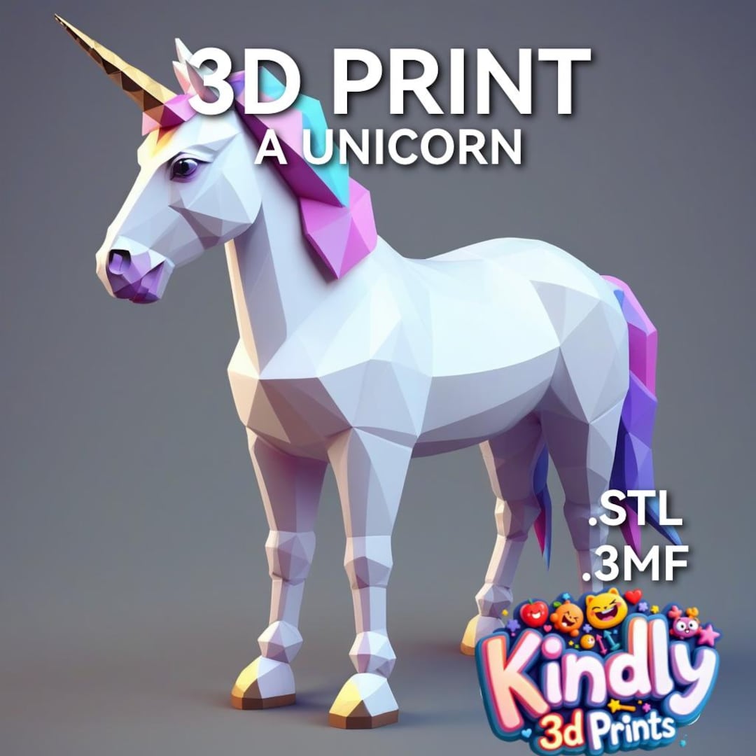 3D Printable Unicorn Model | STL & 3MF Files for Instant Download - 14 ...