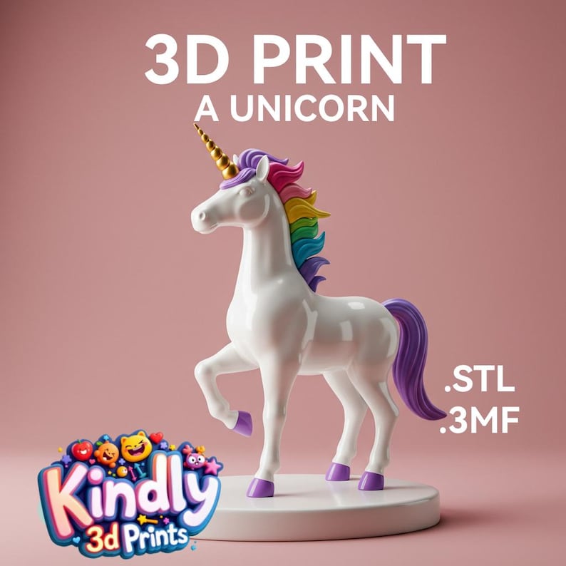 3D Printable Unicorn Model | STL & 3MF Files for Instant Download - 20 - Etsy
