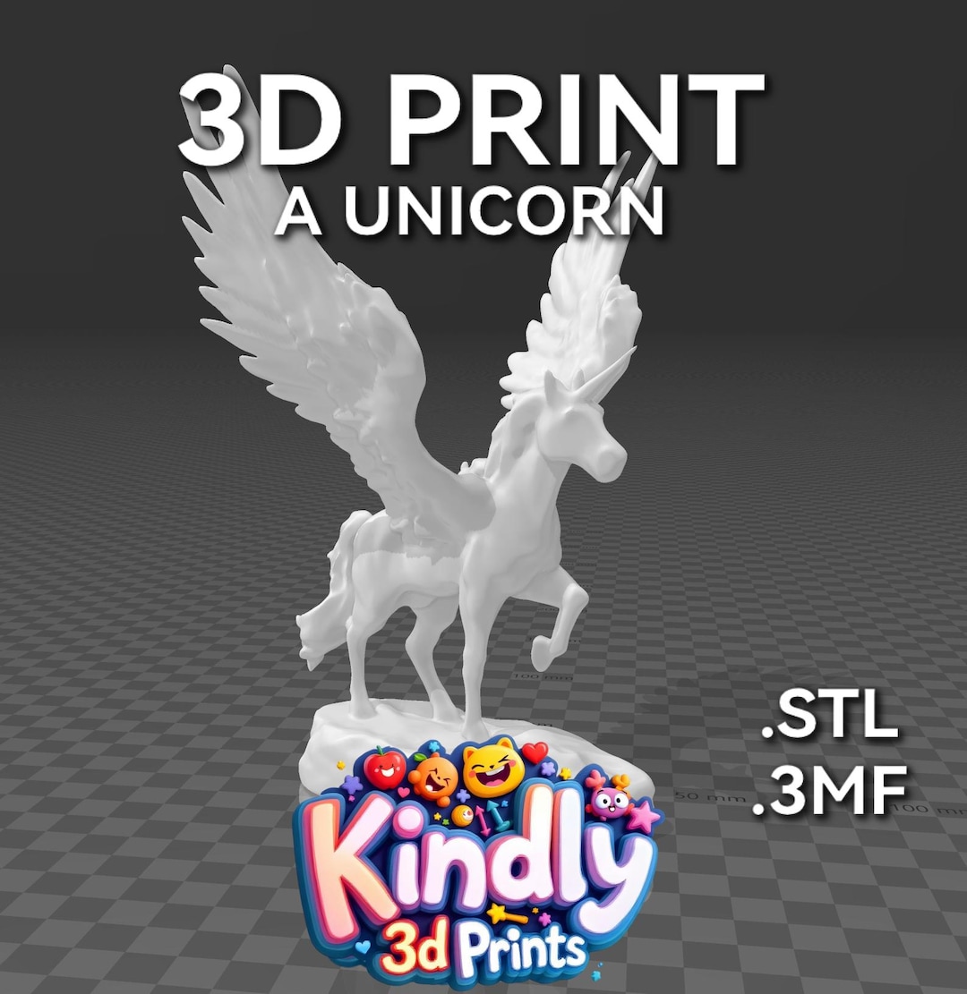 3D Printable Unicorn Model | STL & 3MF Files for Instant Download - 12 ...